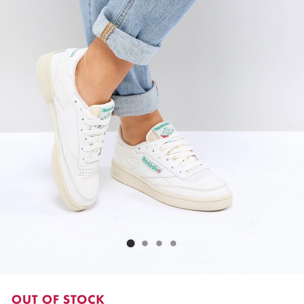 Reebok Classic Club C Vintage Sneakers In Chalk With … - Gem